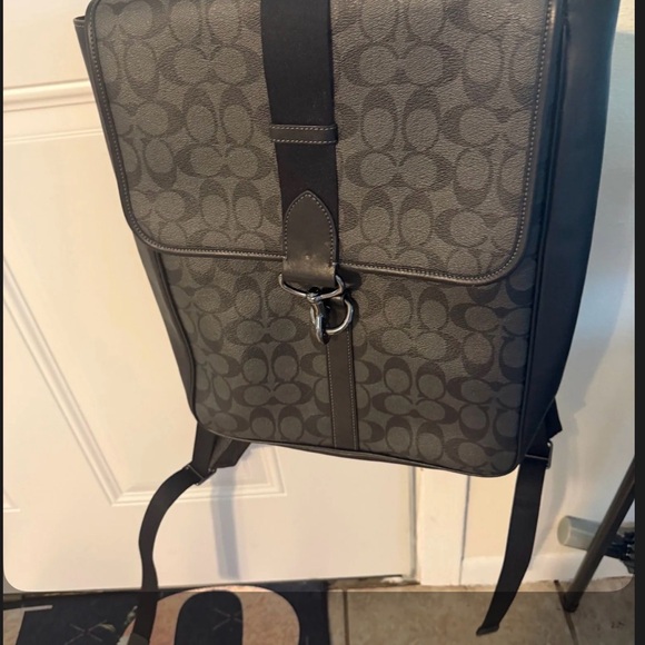 Coach | Bags | Coach Blain Backpack Sig Charcoal Used Excellent ...